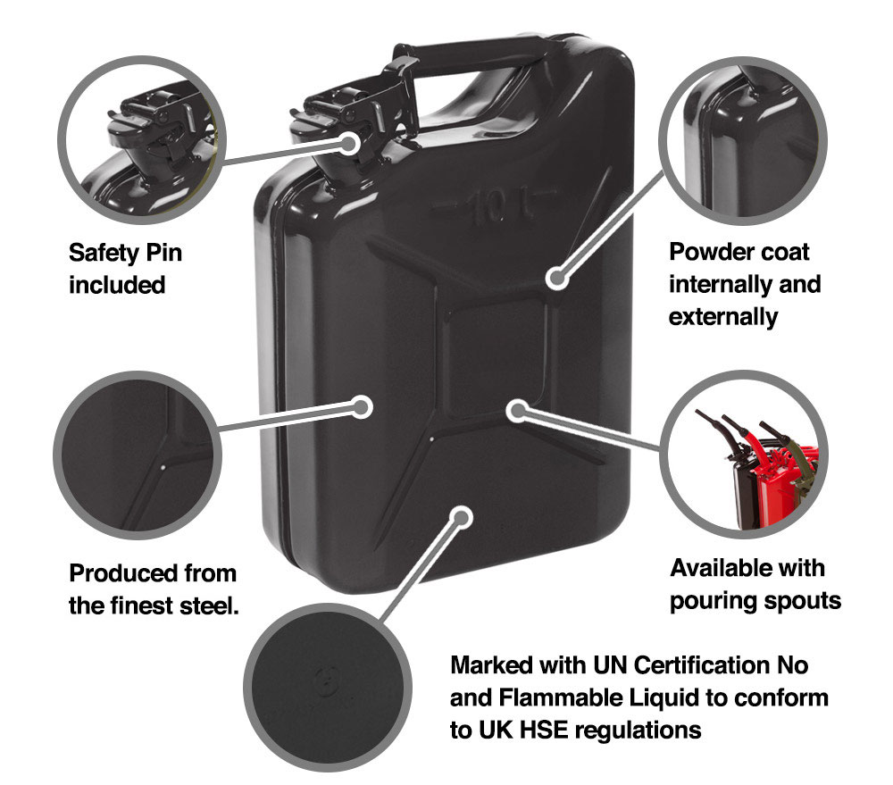 Wholesale Steel Jerry Cans - 5/10/20 Litres