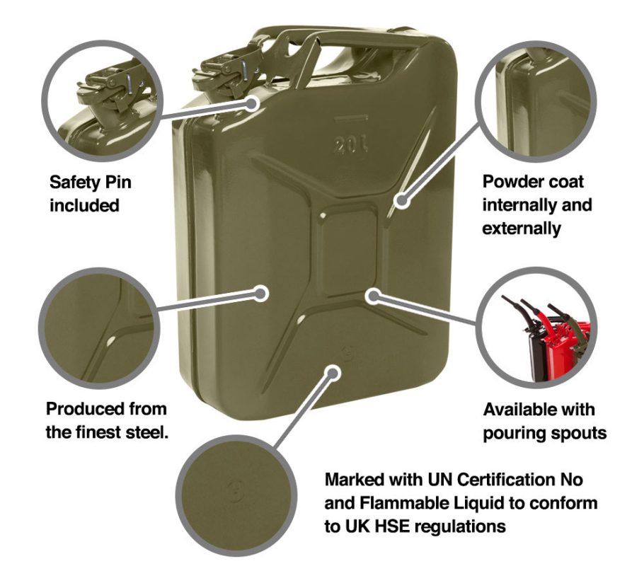 Wholesale Steel Jerry Cans - 5/10/20 Litres